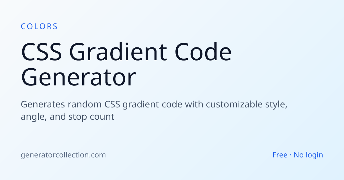 CSS Gradient Generator — Copy-Paste Gradient Code